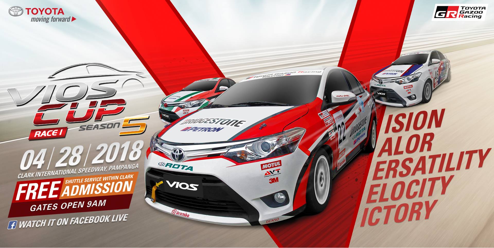 First Race of Vios Cup Season 5 at Clark International Speedway on April 28