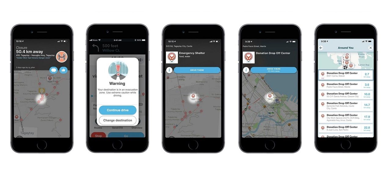 Waze Announces Crisis Response Features for Taal Operations