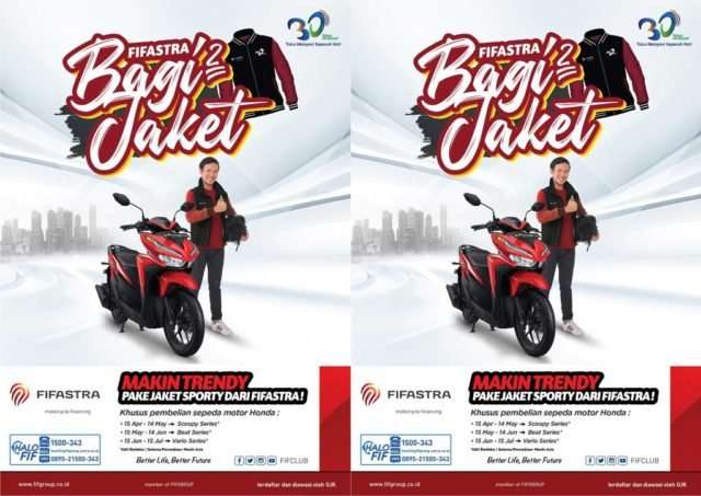 Beli Motor Honda, FIFASTRA Bagi-bagi 30.000 Jaket Sporty