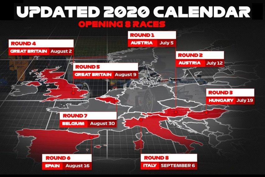 F1 releases 2020 calendar, will resume races starting July
