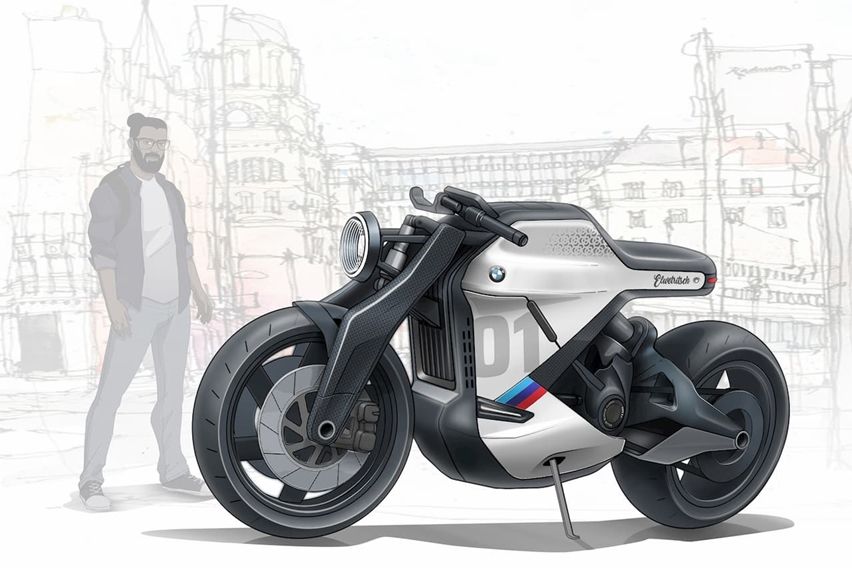 Imajinasi Keren Konsep Motor Listrik BMW Motorrad, Bergaya Retro-Futuristik