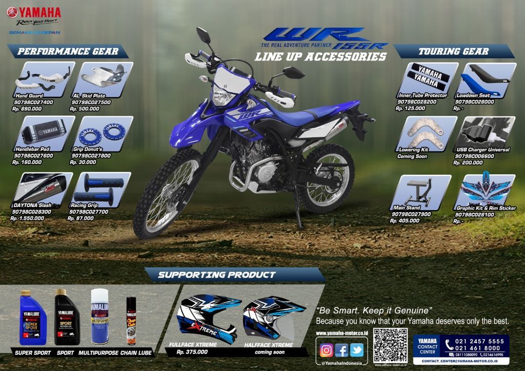 Pilihan Aksesori Resmi Yamaha WR 155 R, untuk Kebutuhan Performa sampai ...