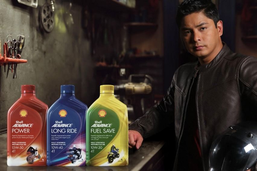 Actor Coco Martin uses only Shell oils for his motorcycle collection