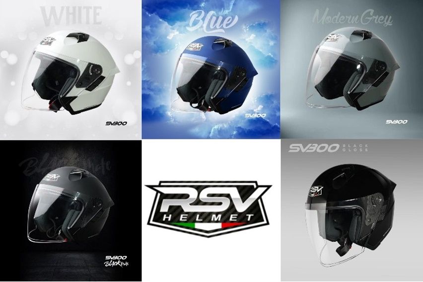 RSV Luncurkan SV300, Helm Half Face Double Visor Seharga Rp600 Ribuan