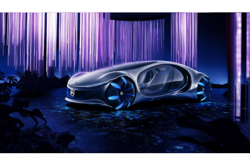 Mercedes-Benz Vision AVTR concept vehicle points toward thought ...