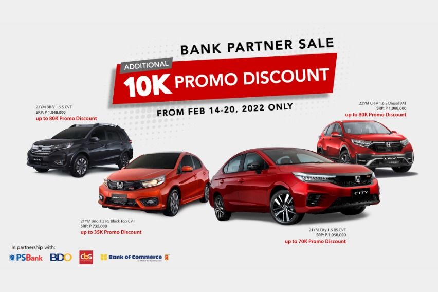 Honda Cars PH offers more discounts this Feb. with 'Bank Partner Sale ...