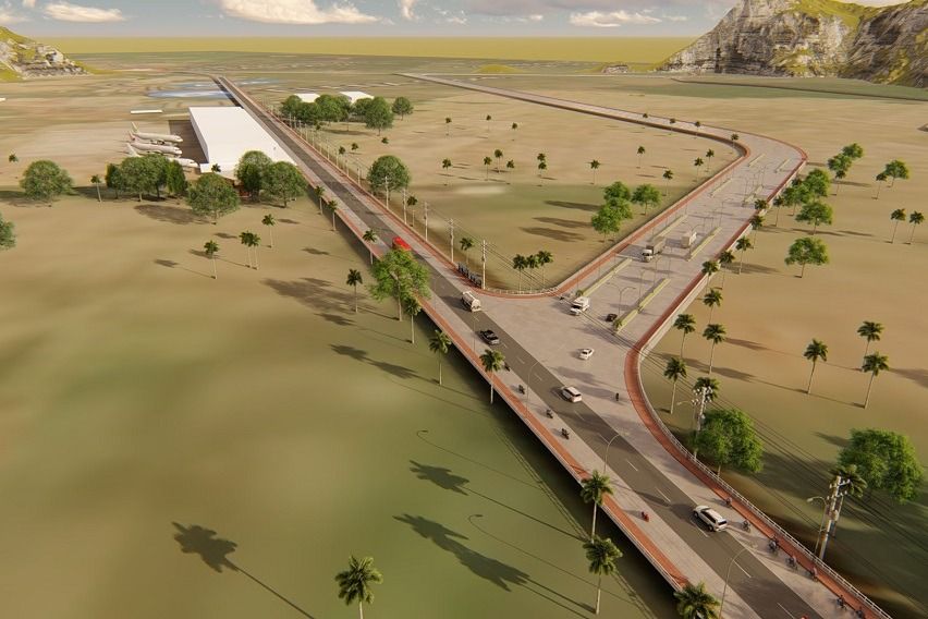 Construction works on bypass road to Calbayog Airport begin