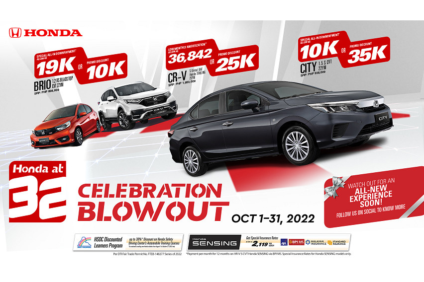Honda Car PH marks 32nd anniversary with ‘Celebration Blowout’ promo