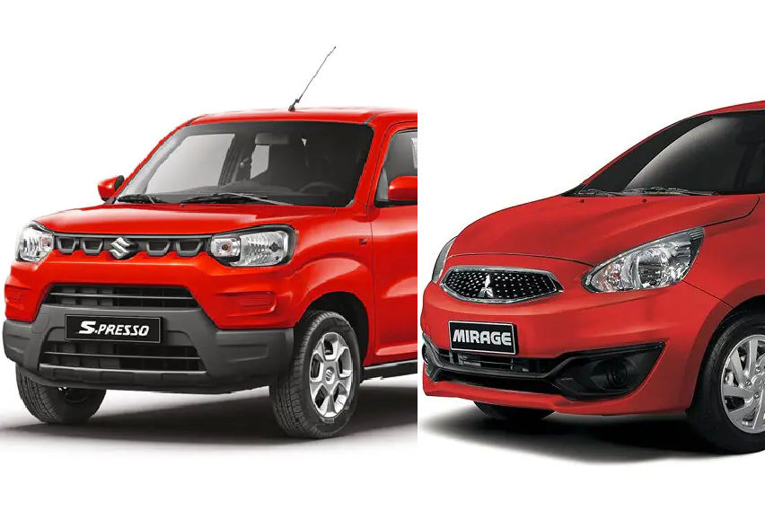 Compact car clash: Suzuki S-Presso vs. Mitsubishi Mirage
