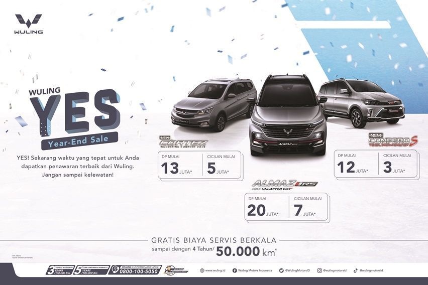 Promo Uang Muka dan Cicilan Produk Wuling Motors Jelang Akhir Tahun