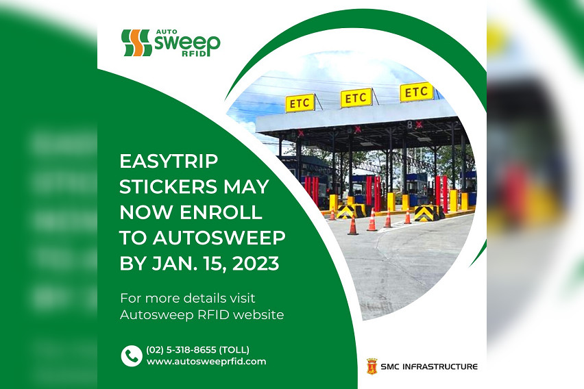 TRB: Easytrip subscribers may register to Autosweep by Jan. 15 2023