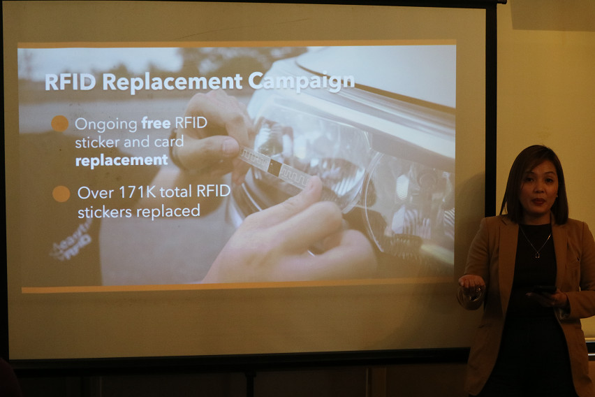 Total replaced RFIDs for MPTC-managed tollways at 171k
