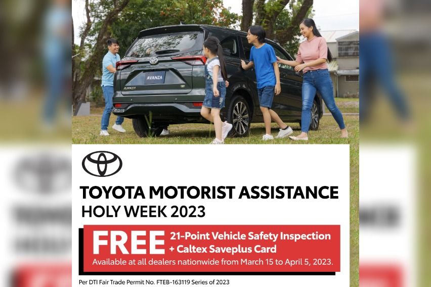 Toyota PH to offer free pre-Holy Week vehicle checkup
