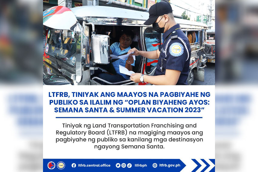 LTFRB rolls out Holy Week initiatives