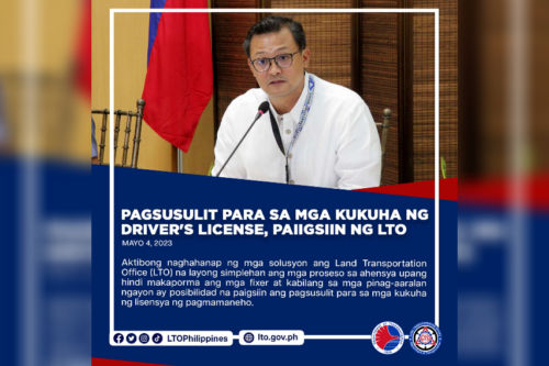 LTO eyes shortening driver’s license exam