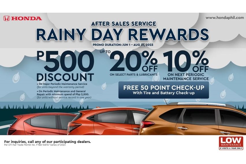Honda Cars PH offers special aftersales promo till Aug.