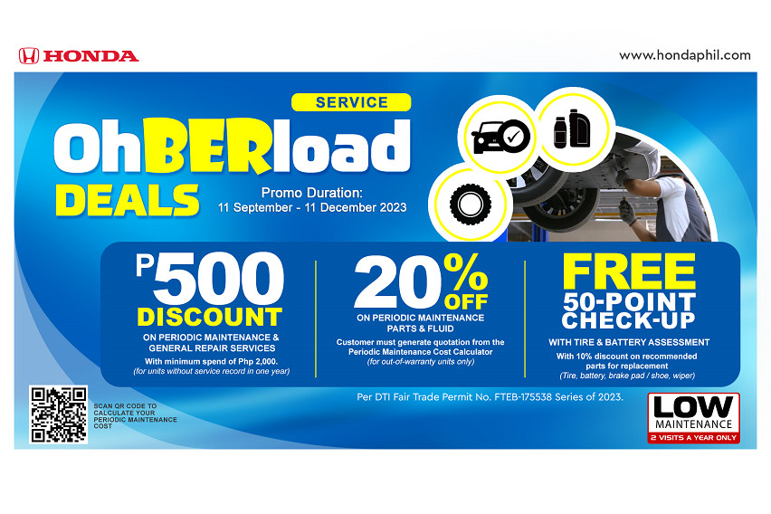 Honda Cars PH launches ‘Oh-ber-load Deals’