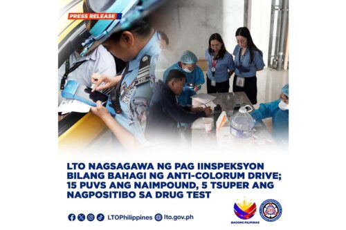 5 drivers, 15 PUVs figured in LTO spot inspection