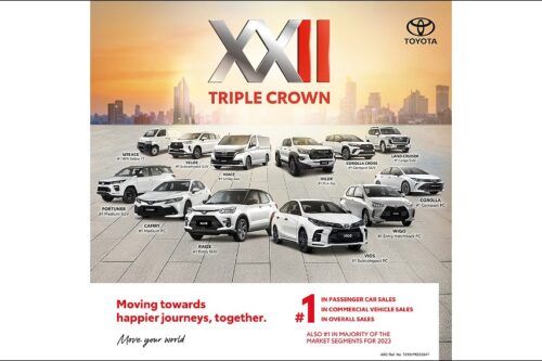 Toyota PH gets Triple Crown for 22 years in a row